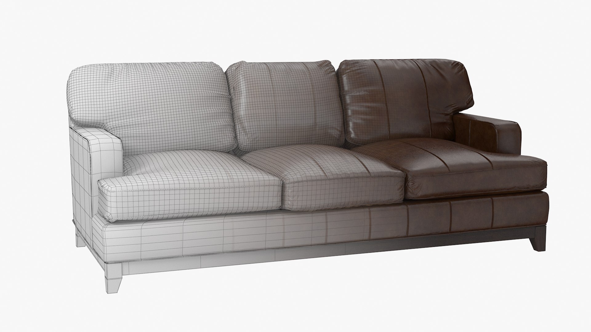 3D model Ethan Allen Arcata leather sofa - TurboSquid 1994047