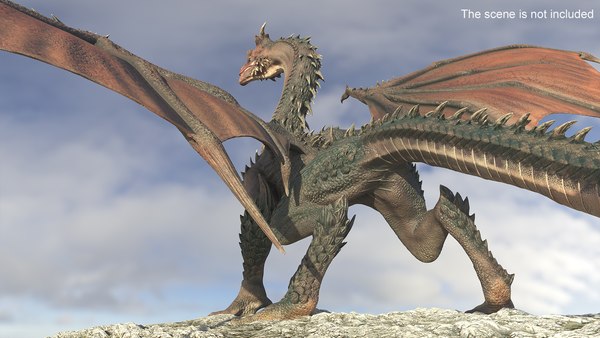 modelo 3d Dragón occidental andante - TurboSquid 2158714