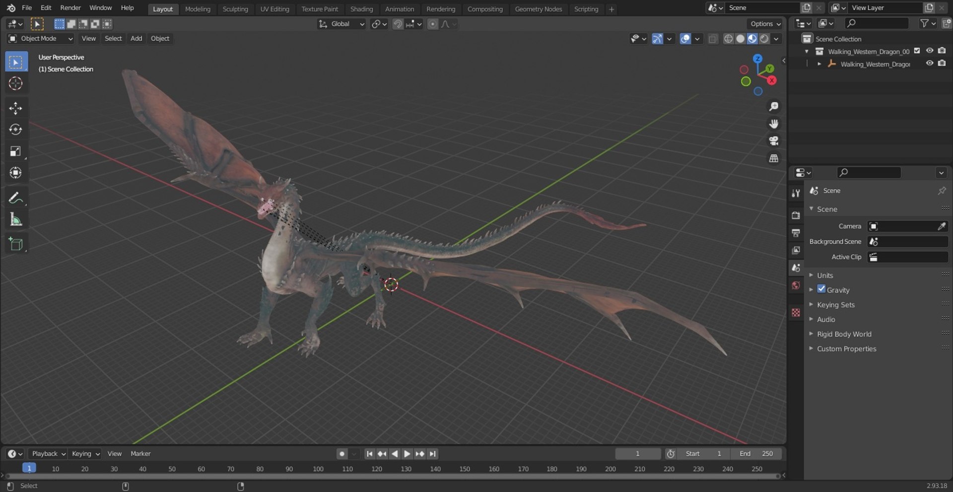 Walking Western Dragon 3D model - TurboSquid 2158714