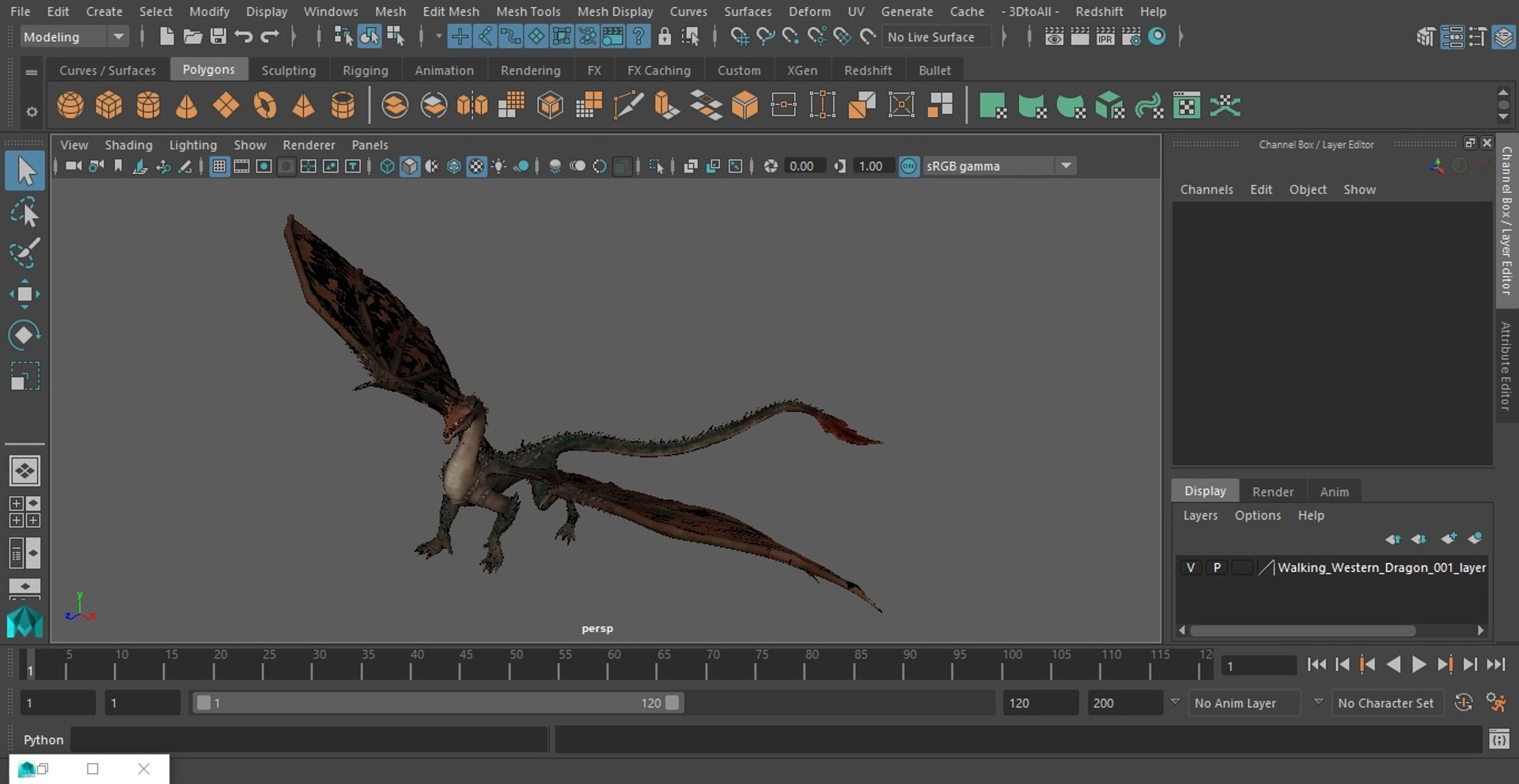 Walking Western Dragon 3D model - TurboSquid 2158714