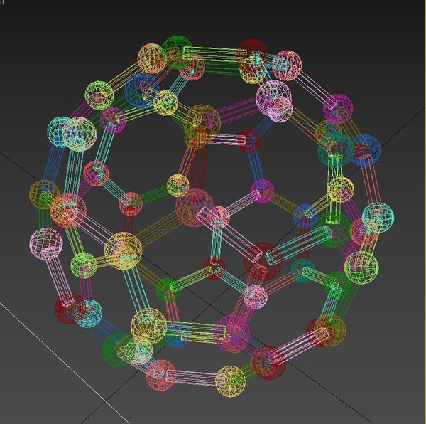 Buckyball atom chemistry 3D model - TurboSquid 1359876