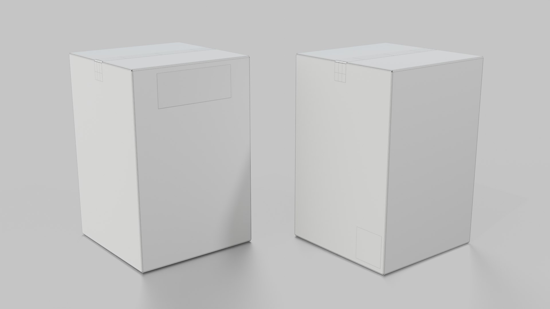 3D Cardboard Cube Deep Storage Box - Rigged And Fully Customizable ...