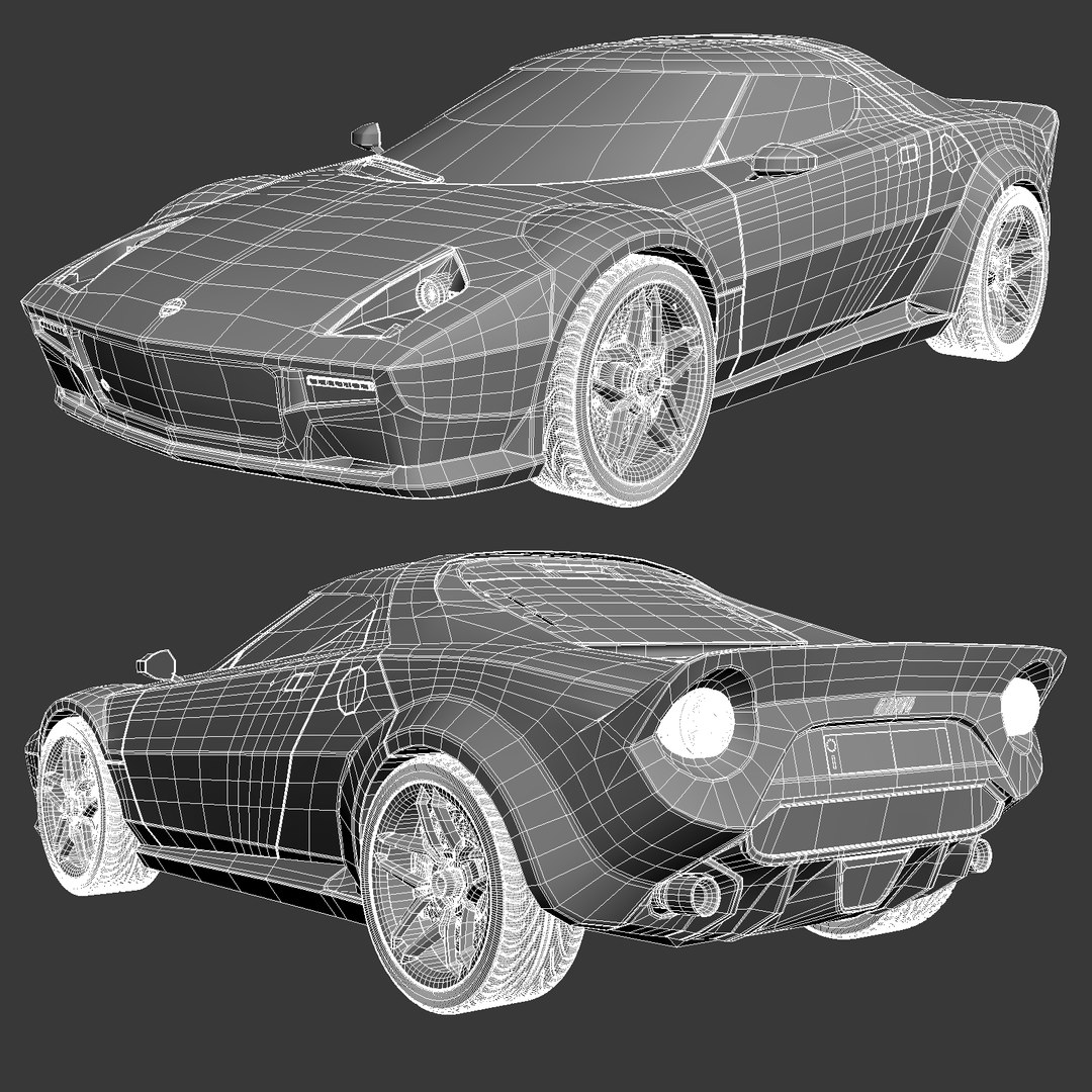 3ds Engine Lancia Stratos Concept Car