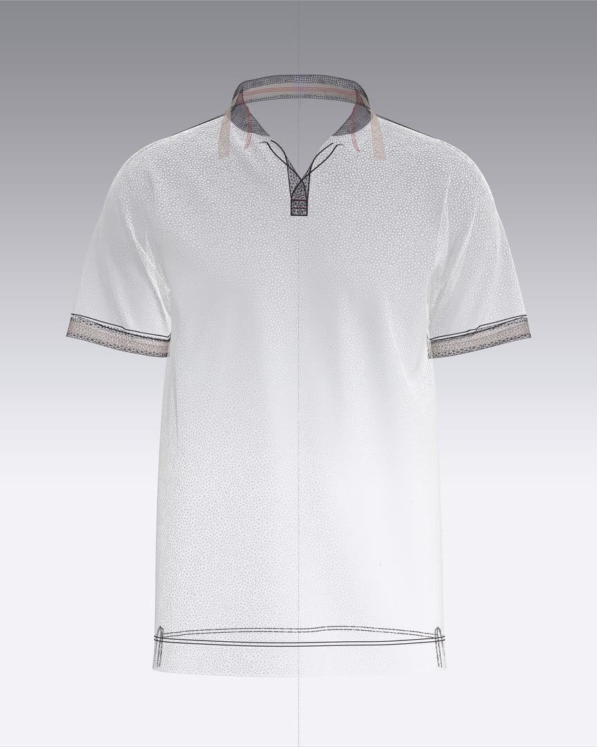 OPEN COLLAR POLO SHIRT 3D Model - TurboSquid 2089623