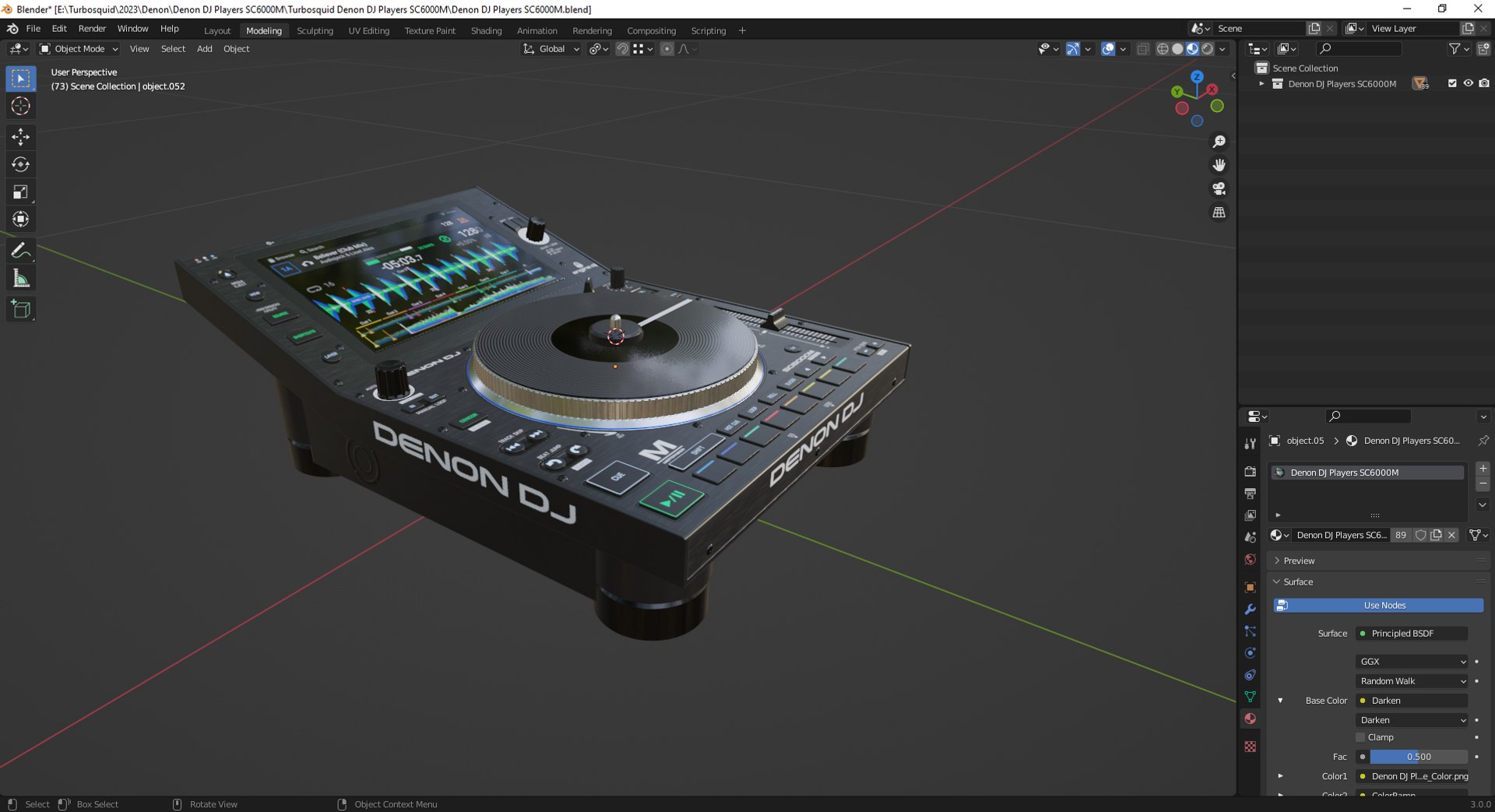 3D Denon DJ Player SC 6000M Prime - TurboSquid 2119290