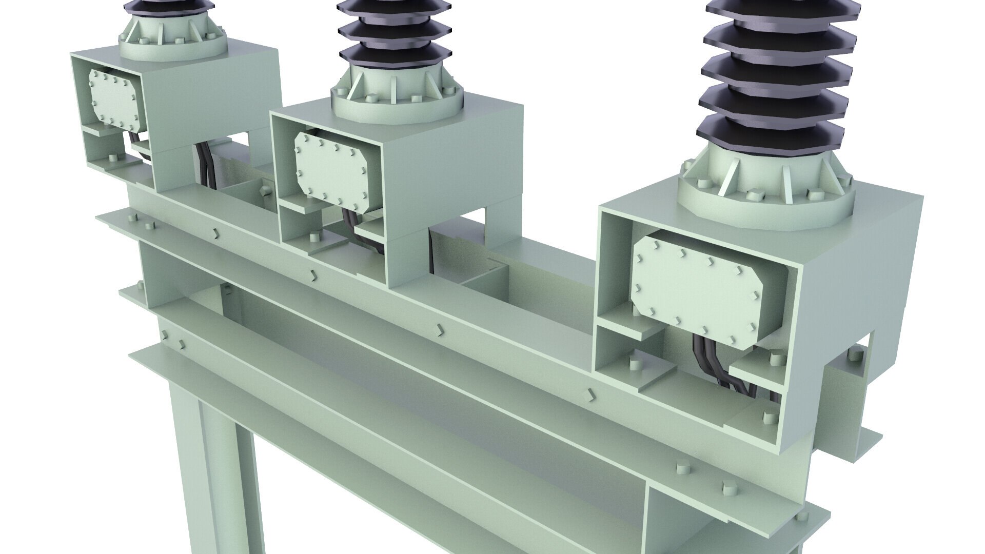 3D Model Substation HV Disconnector Low Poly 25 - TurboSquid 2098664