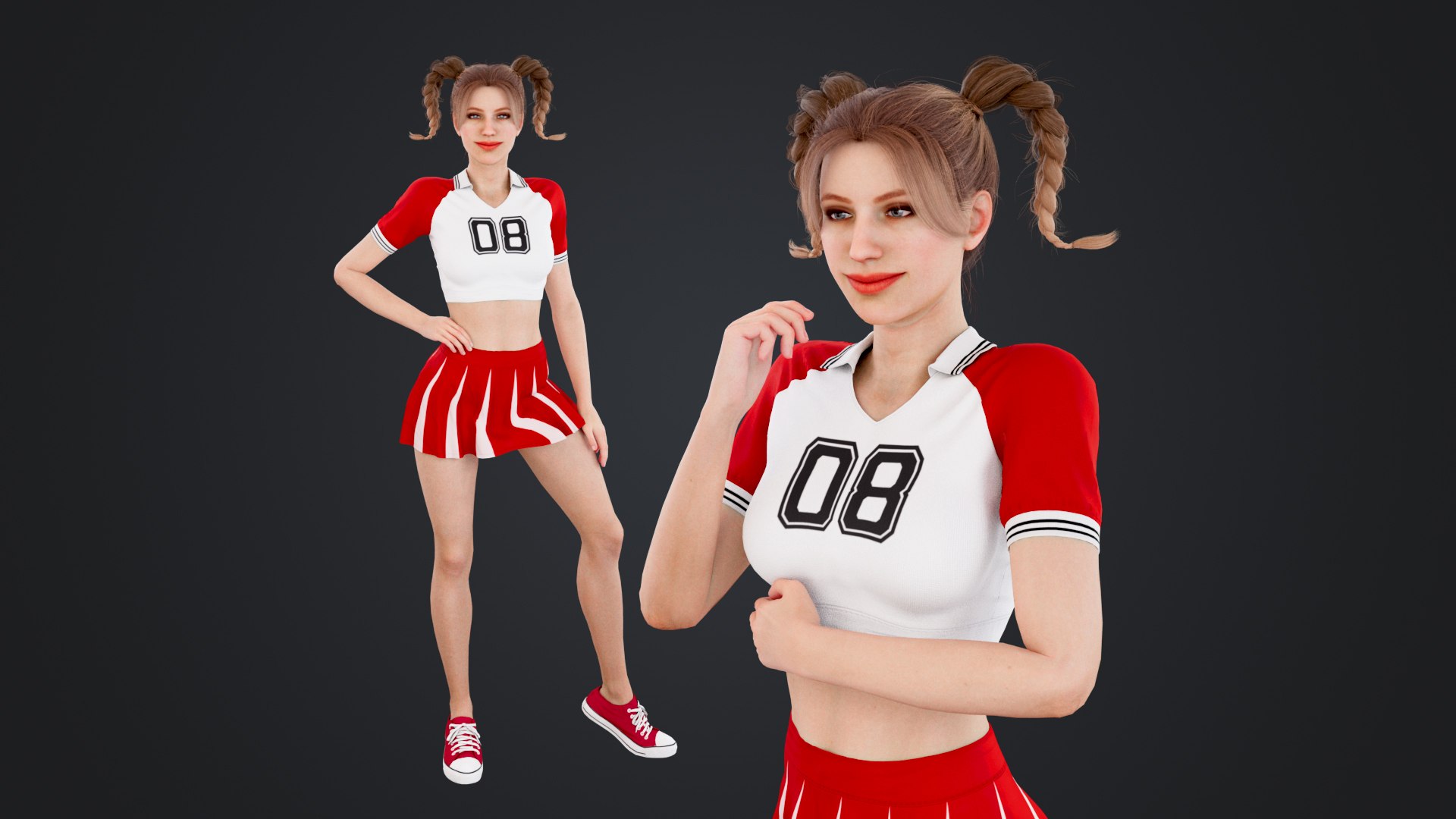 Cheerleader Model - TurboSquid 2392185