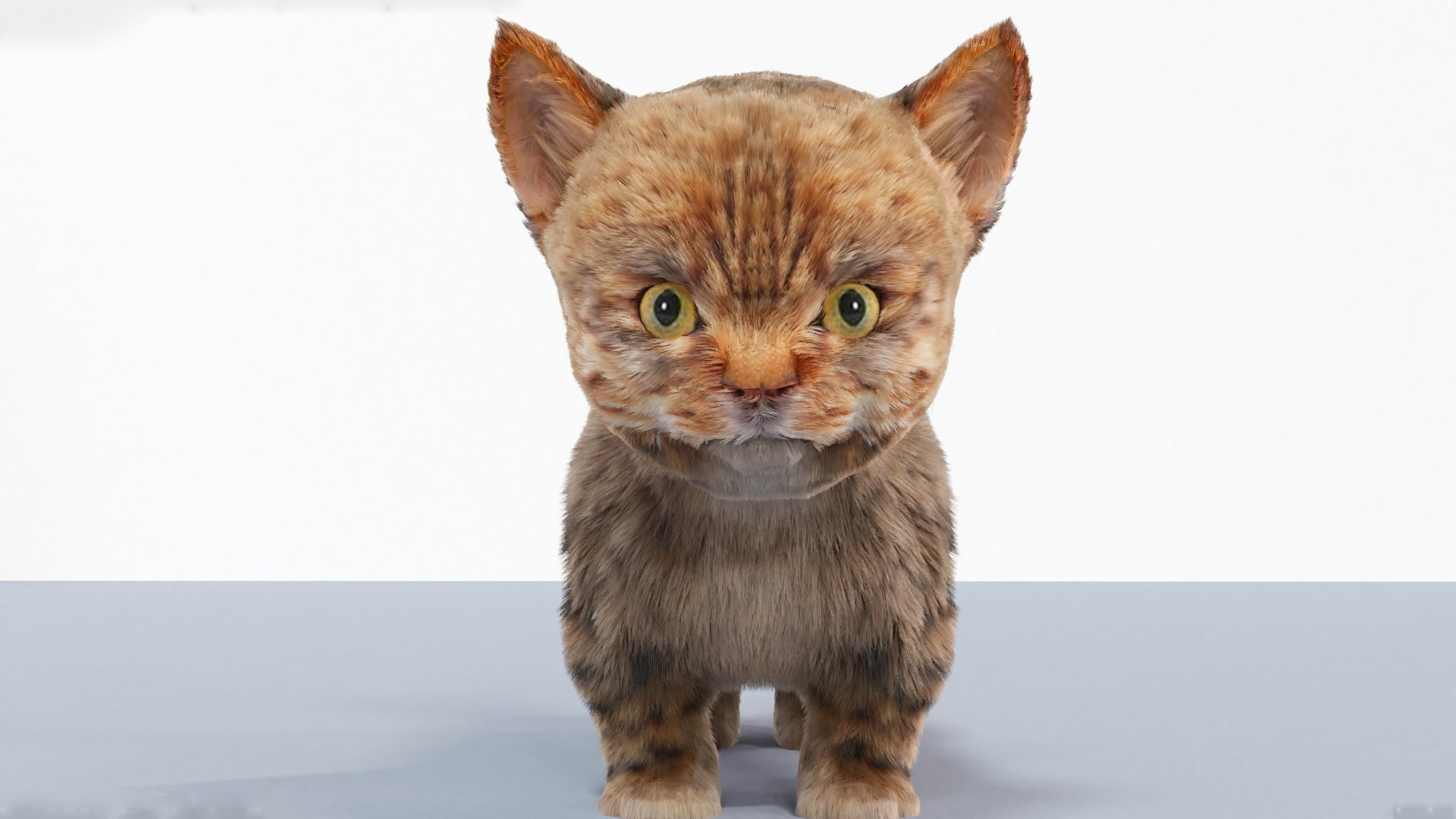 Cute Hair Fur Cat 3D Model - TurboSquid 1705713