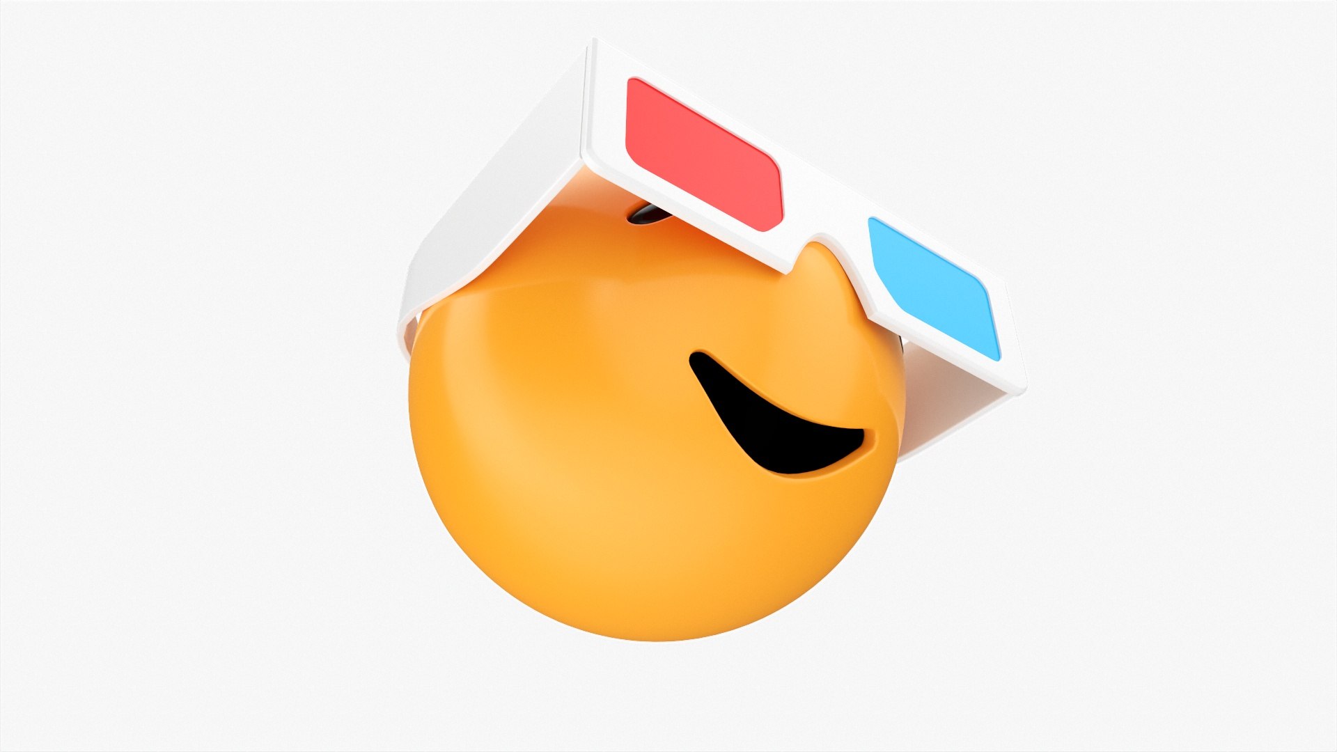 3D Emoji 081 Smiling with rectangular glasses - TurboSquid 1818126