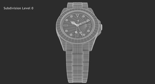 3d model realistic rolex explorer ii