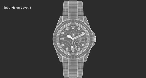 3d model realistic rolex explorer ii
