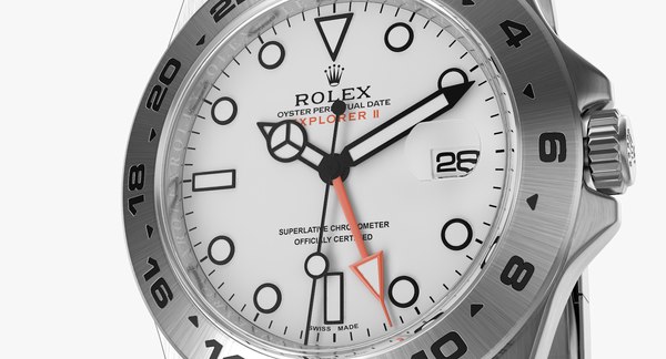 3d model realistic rolex explorer ii