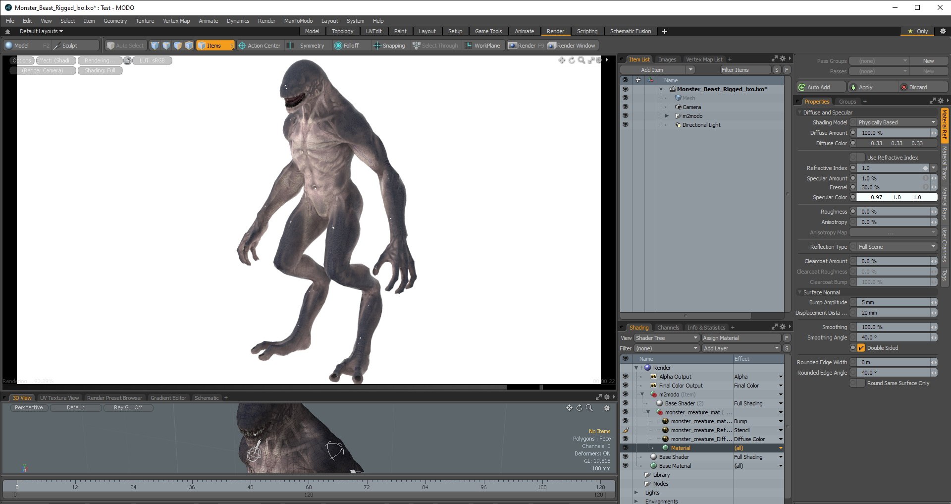 3D Monster Creature Rigged for Modo model - TurboSquid 1717746