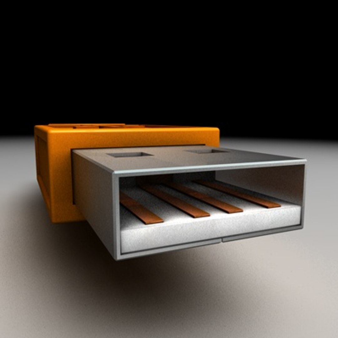 3d Usb Type Plug Model
