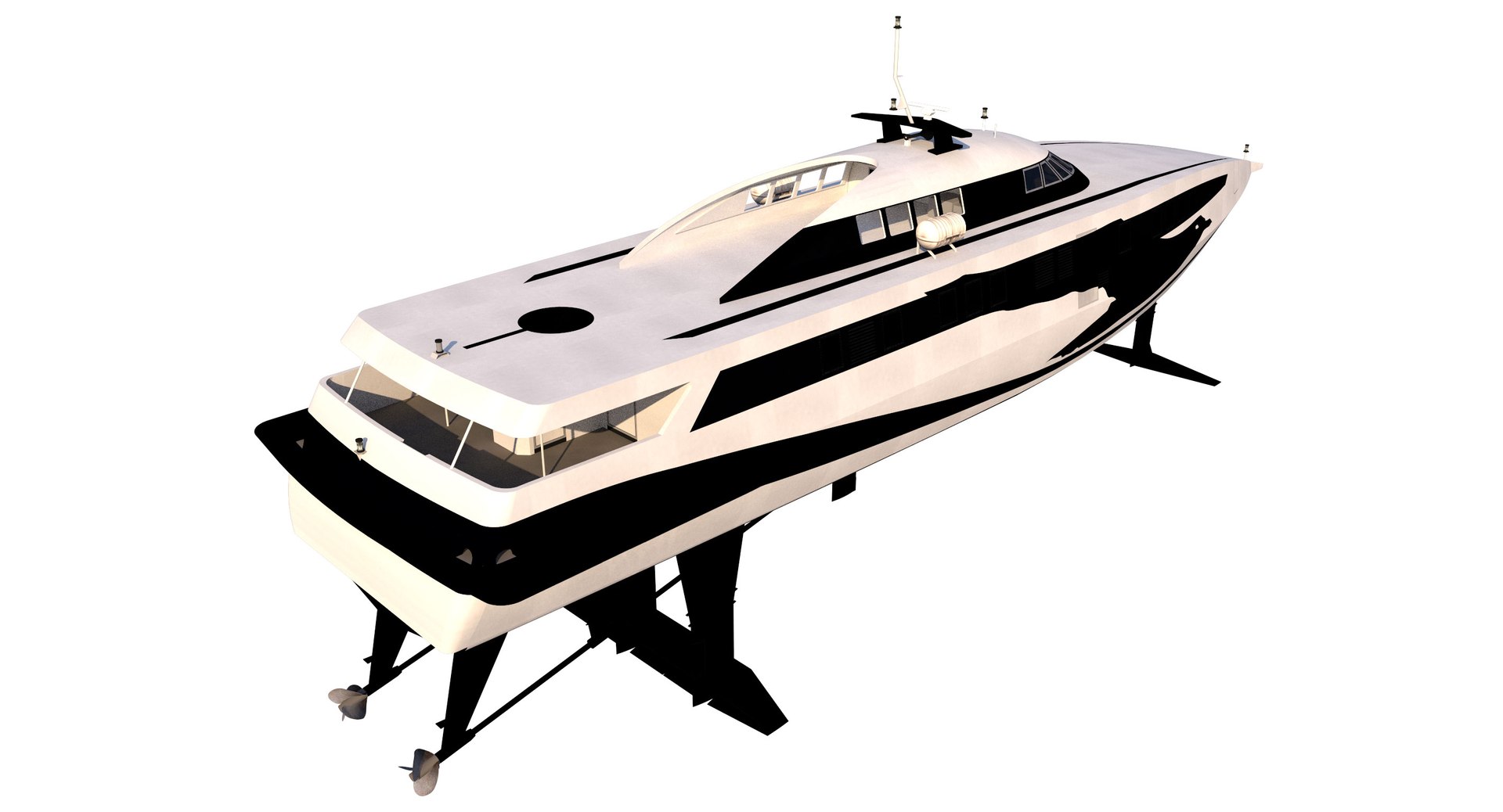 3D passenger hydrofoil boat model - TurboSquid 1534243