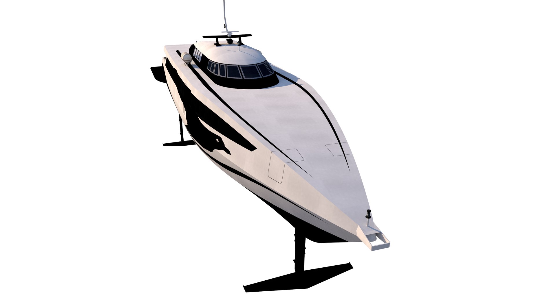 3D passenger hydrofoil boat model - TurboSquid 1534243