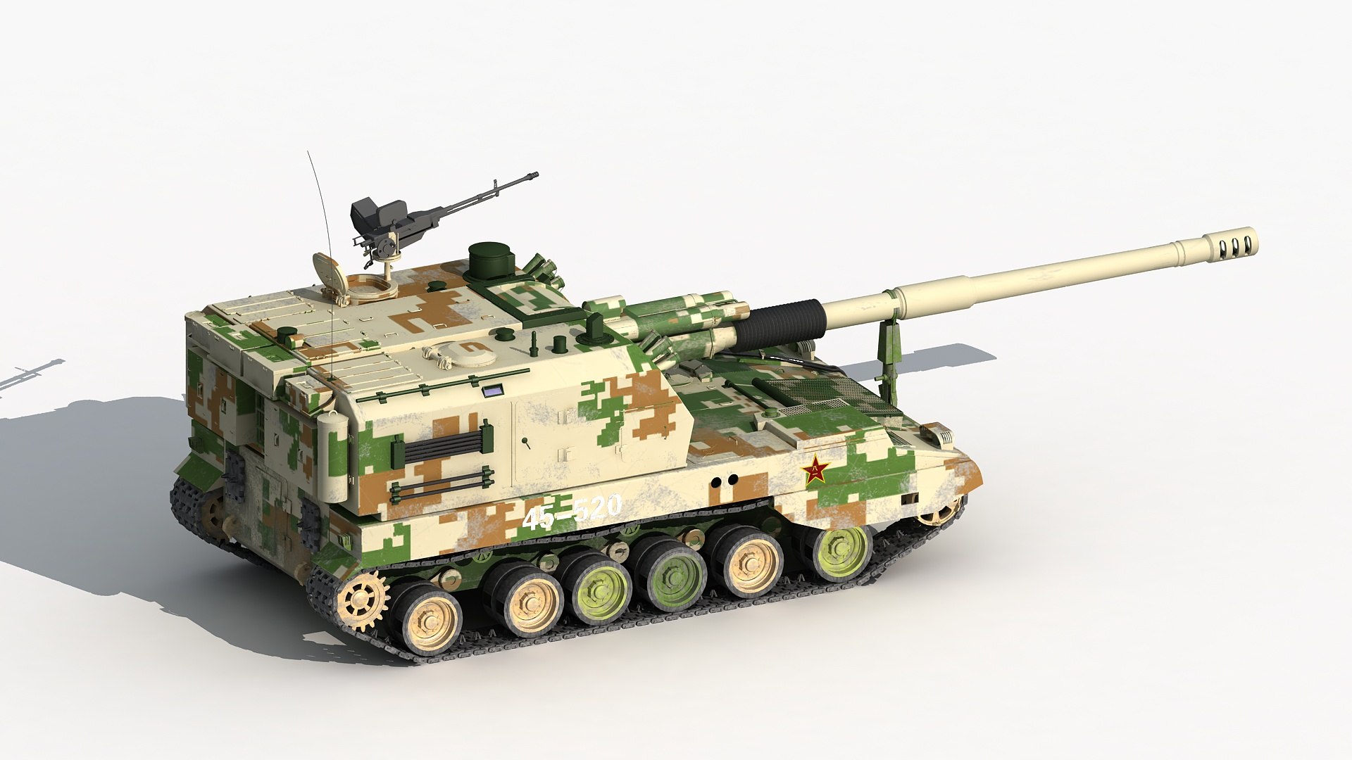 3D model china type plz05 155mm - TurboSquid 1421026