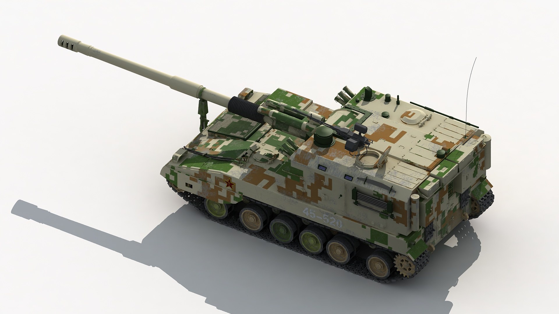 3D model china type plz05 155mm - TurboSquid 1421026