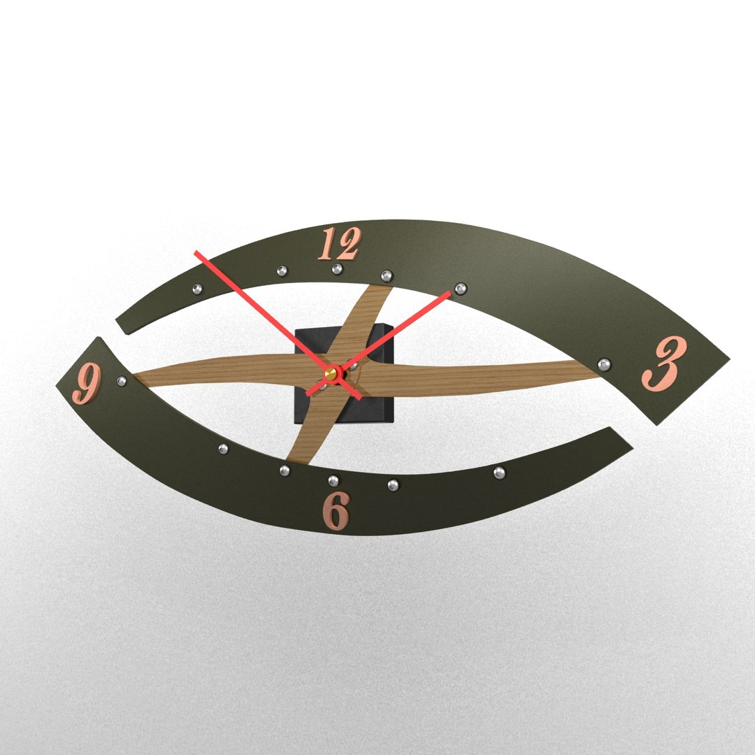 3d max wall clock eye