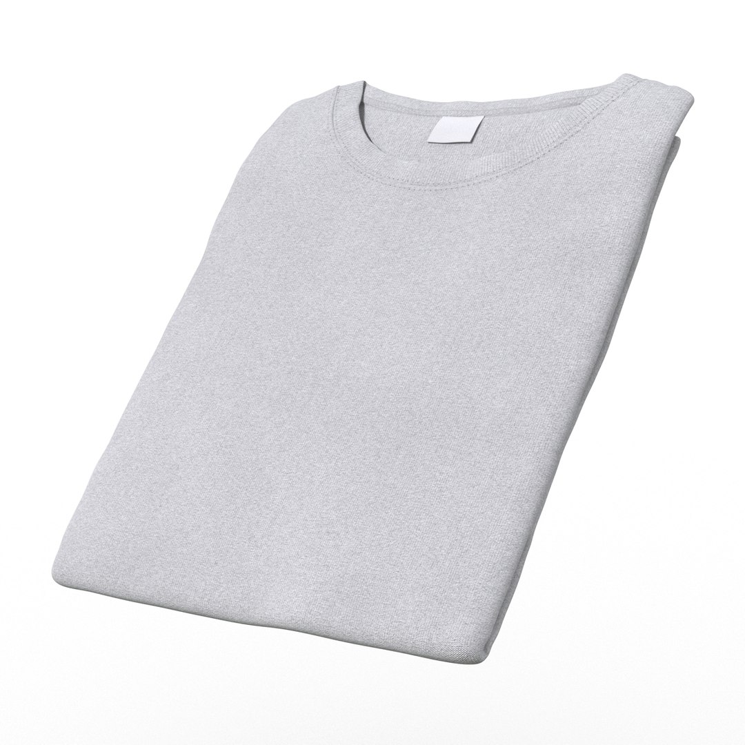 3d Folded T-shirt Realistic Model