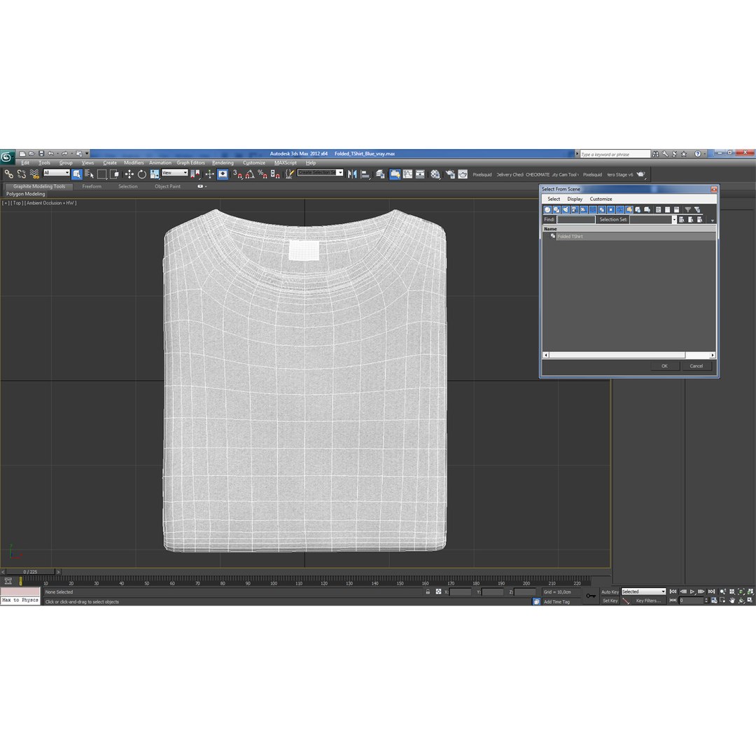 3d Folded T-shirt Realistic Model