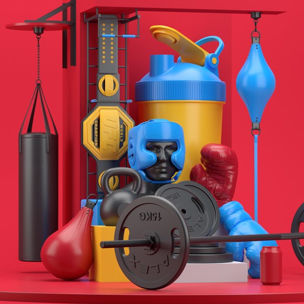 3d model of training boxing helmet