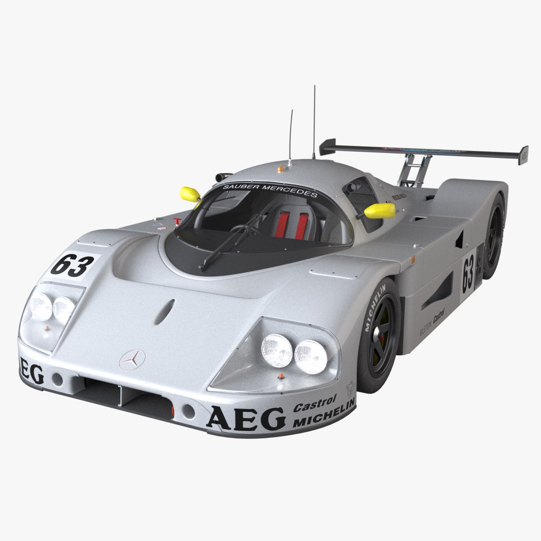 Racing Mercedes C9 Car 3d Model