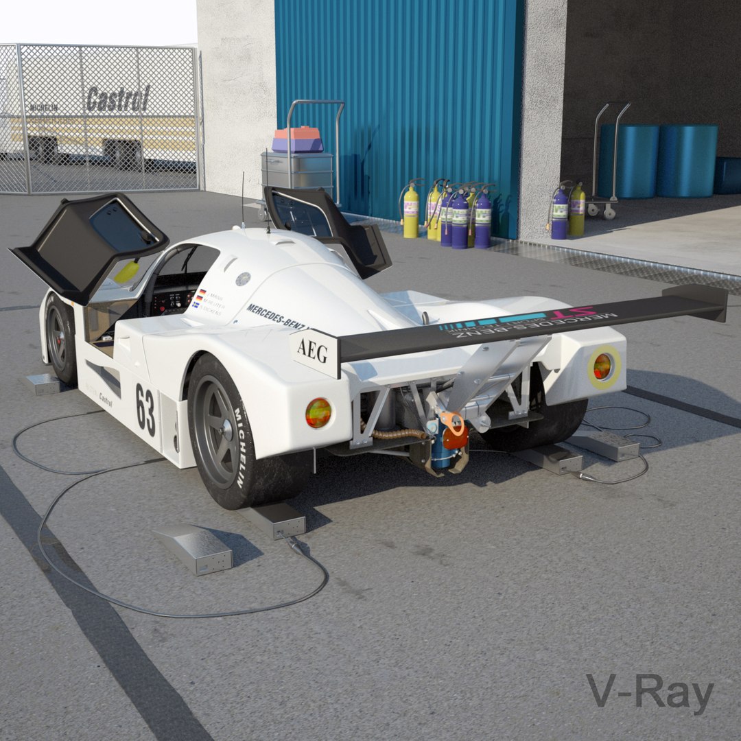 Racing Mercedes C9 Car 3d Model