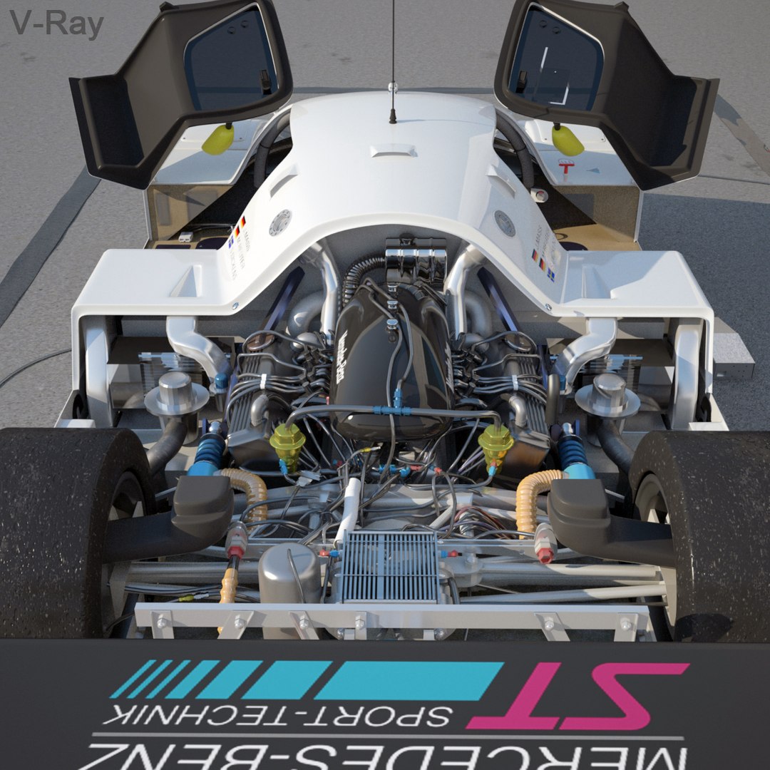 Racing Mercedes C9 Car 3d Model