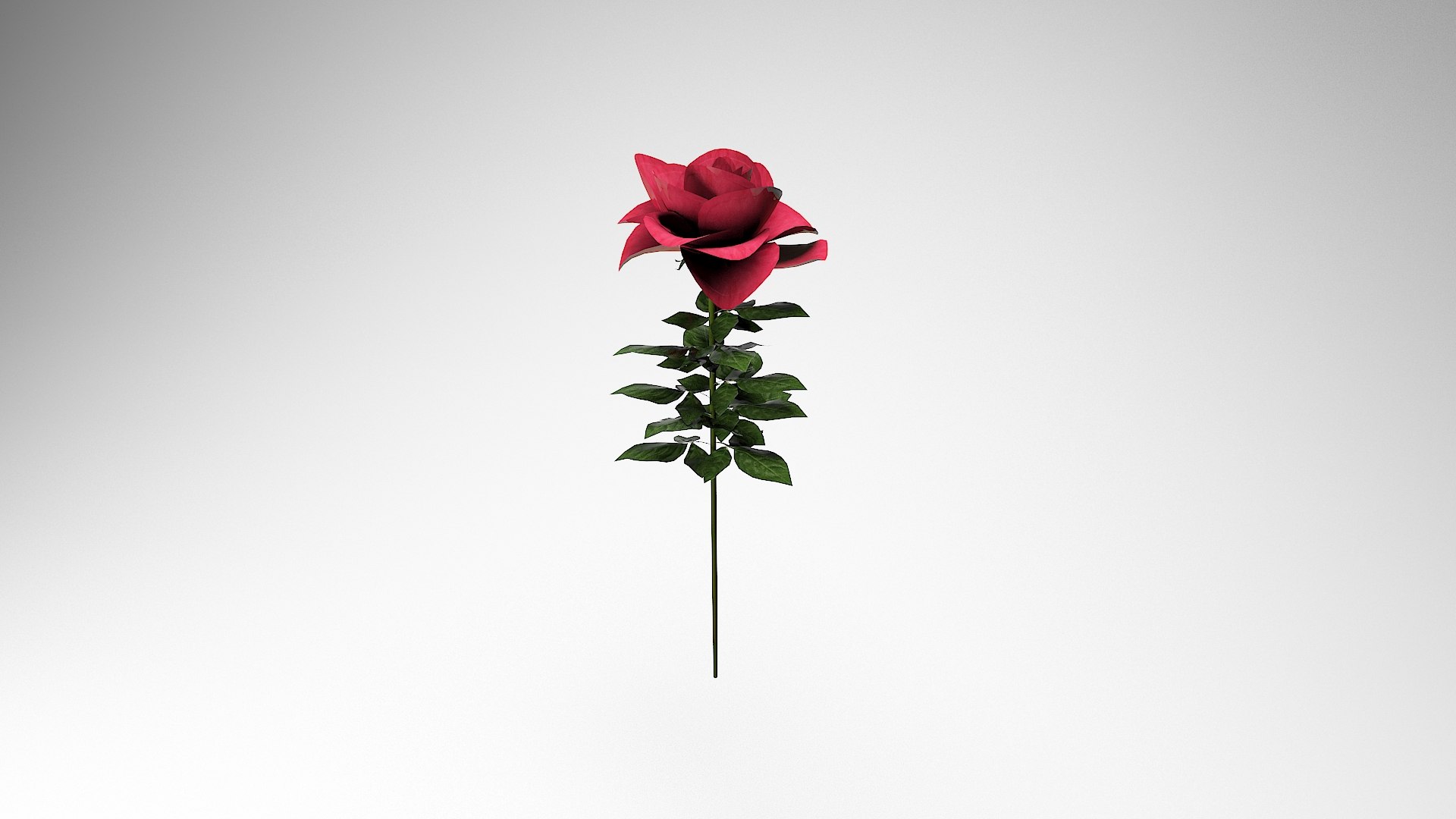 3D Red Rose Model - TurboSquid 1189859