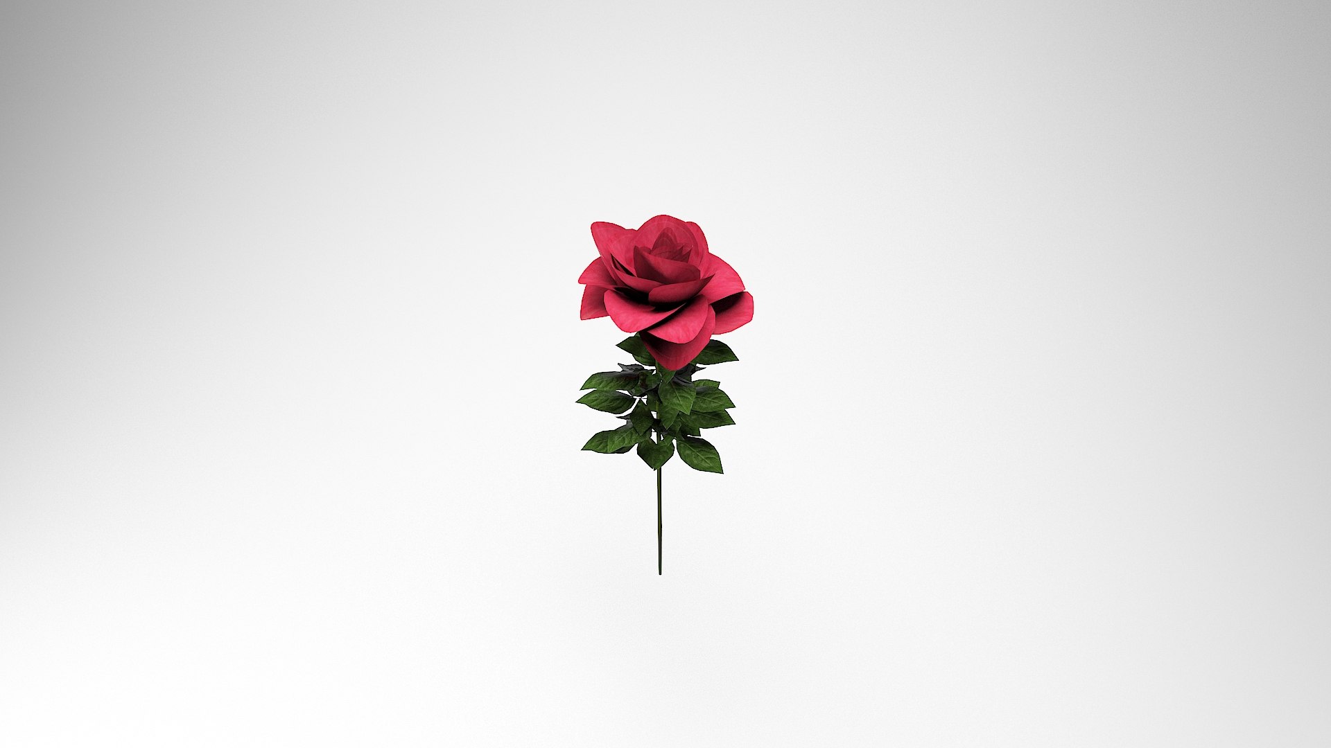 3D Red Rose Model - TurboSquid 1189859