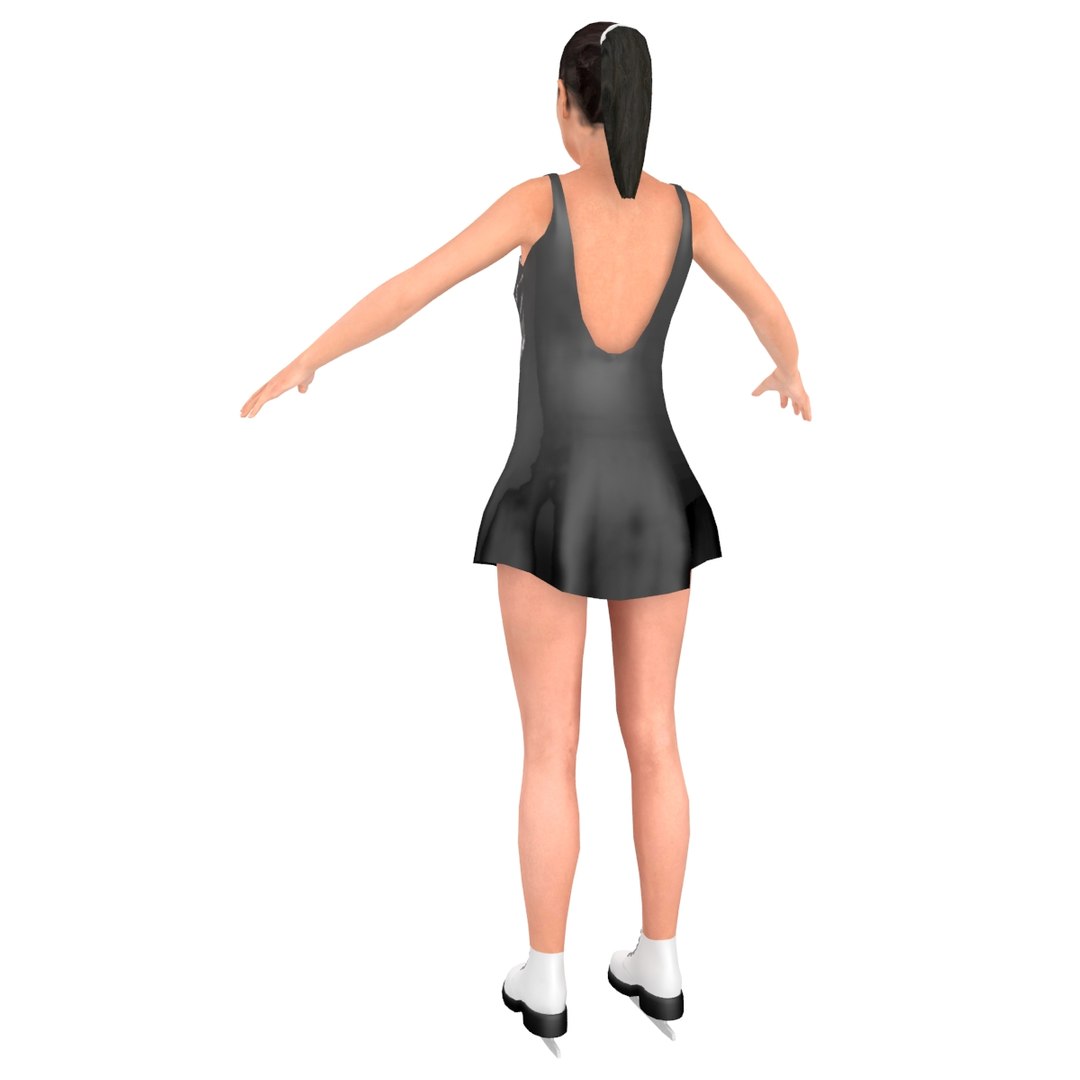 3D Female Figure Skater Model - TurboSquid 1312319