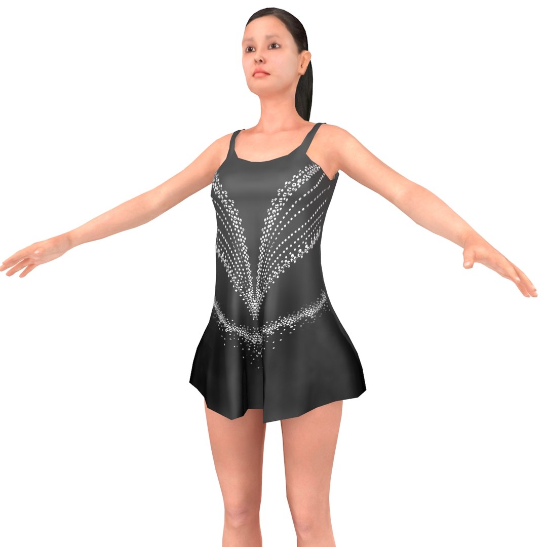 3D Female Figure Skater Model - TurboSquid 1312319