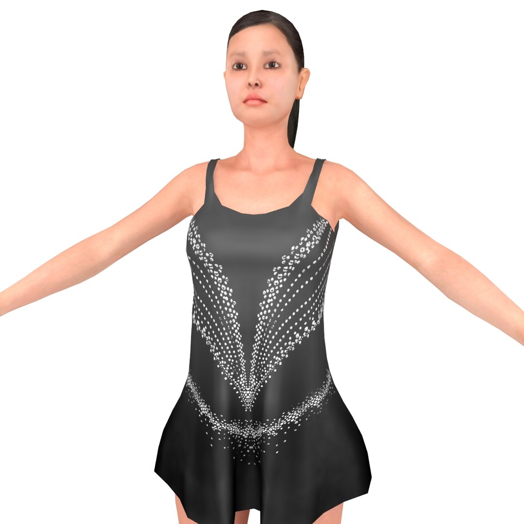 3D Female Figure Skater Model - TurboSquid 1312319