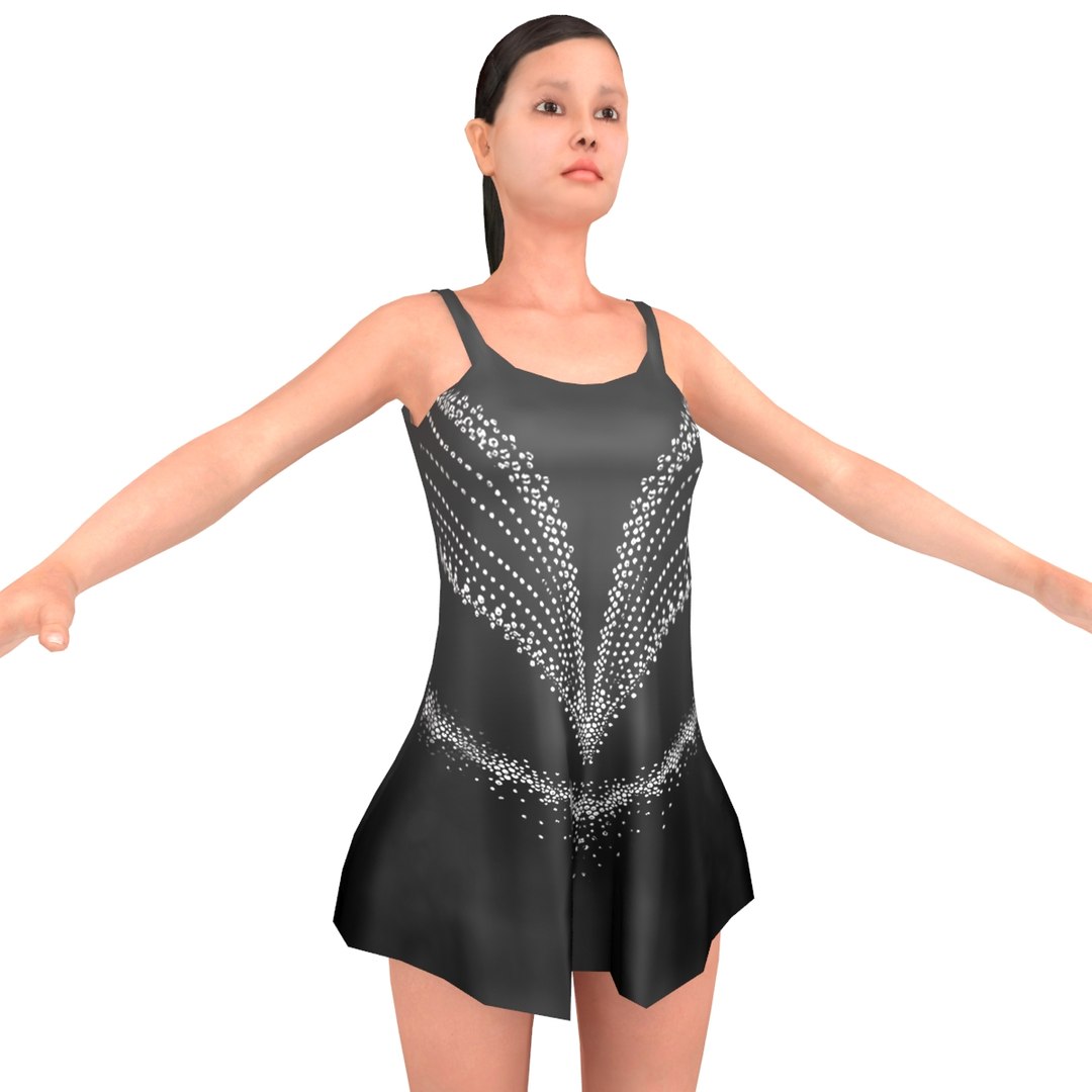3D Female Figure Skater Model - TurboSquid 1312319