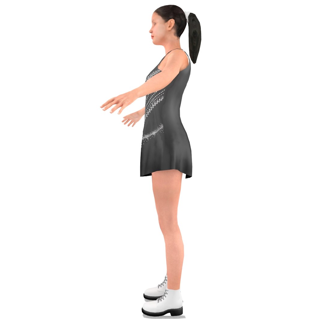 3D Female Figure Skater Model - TurboSquid 1312319