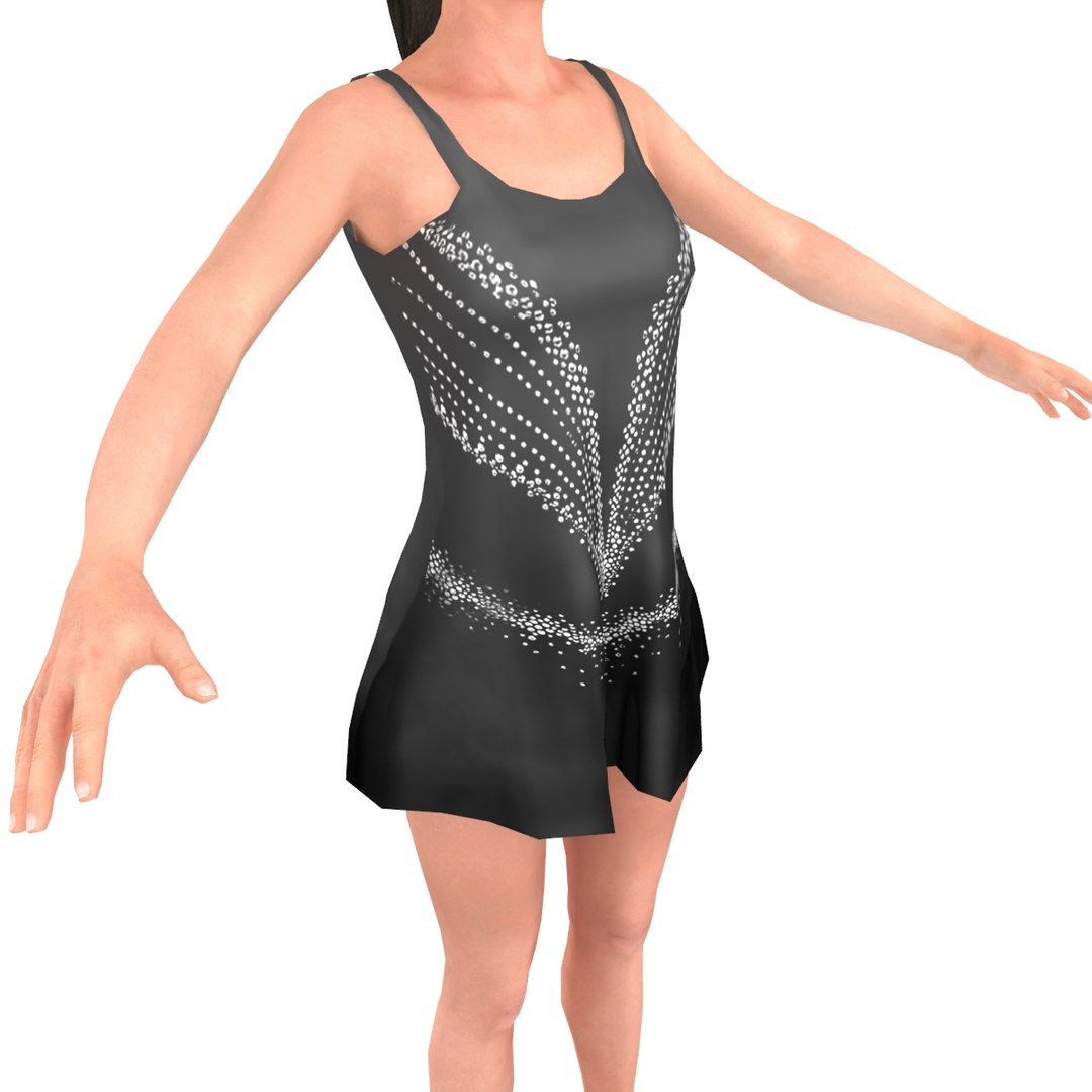 3D Female Figure Skater Model - TurboSquid 1312319