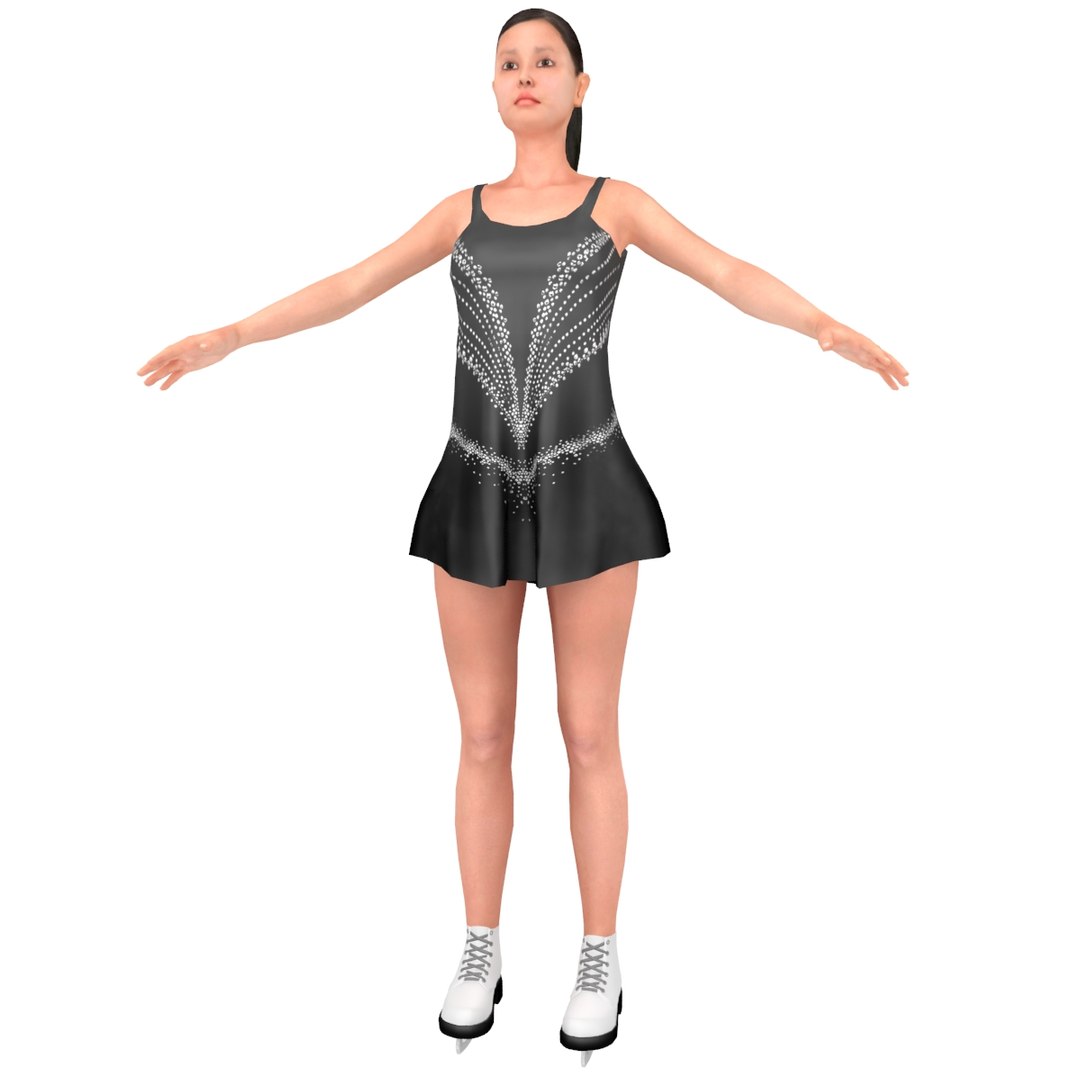 3D Female Figure Skater Model - TurboSquid 1312319