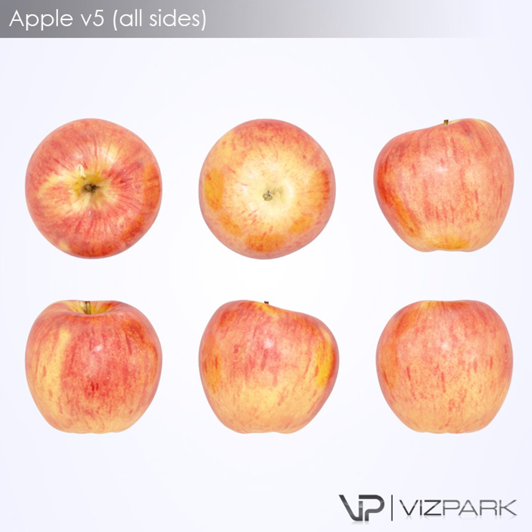 3d Apples Fruit Realistic