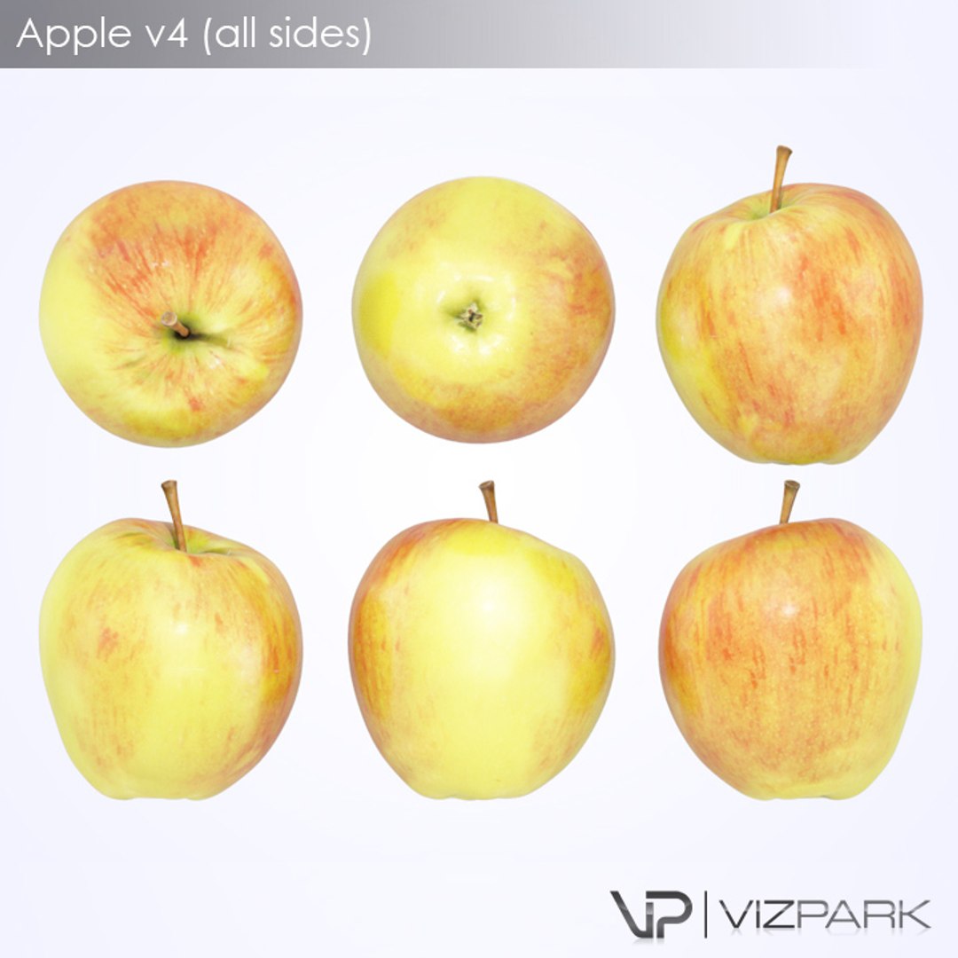 3d Apples Fruit Realistic