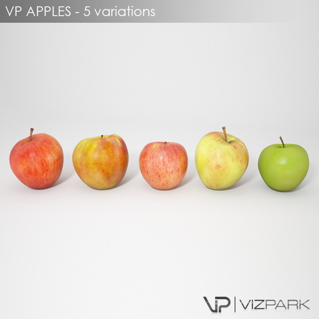 3d Apples Fruit Realistic