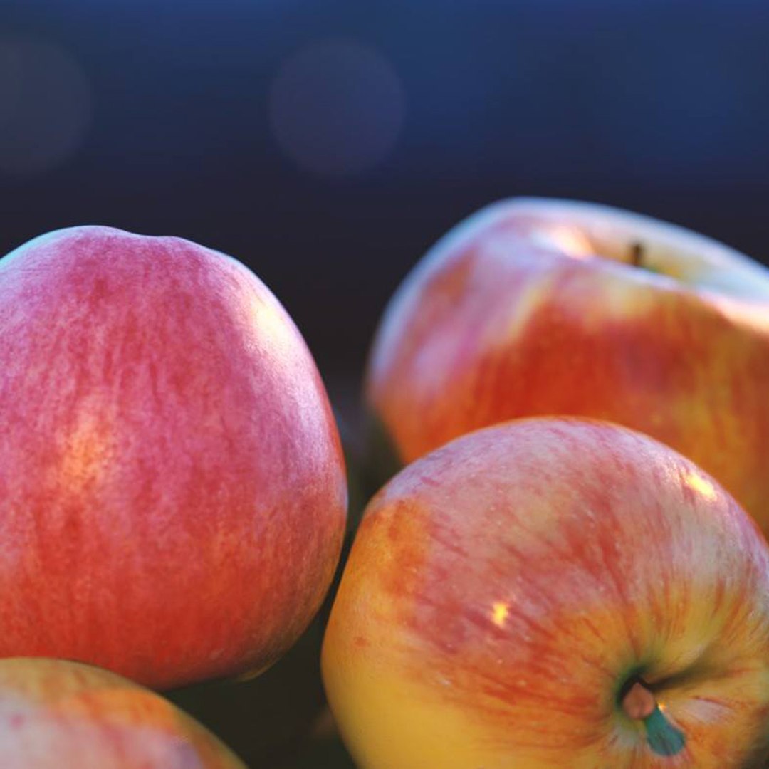 3d Apples Fruit Realistic