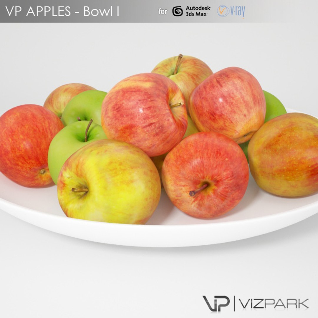 3d Apples Fruit Realistic