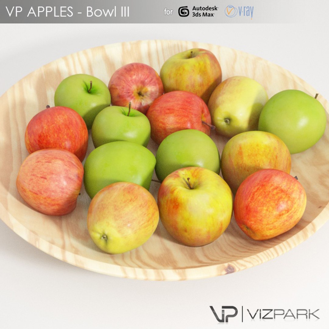 3d Apples Fruit Realistic