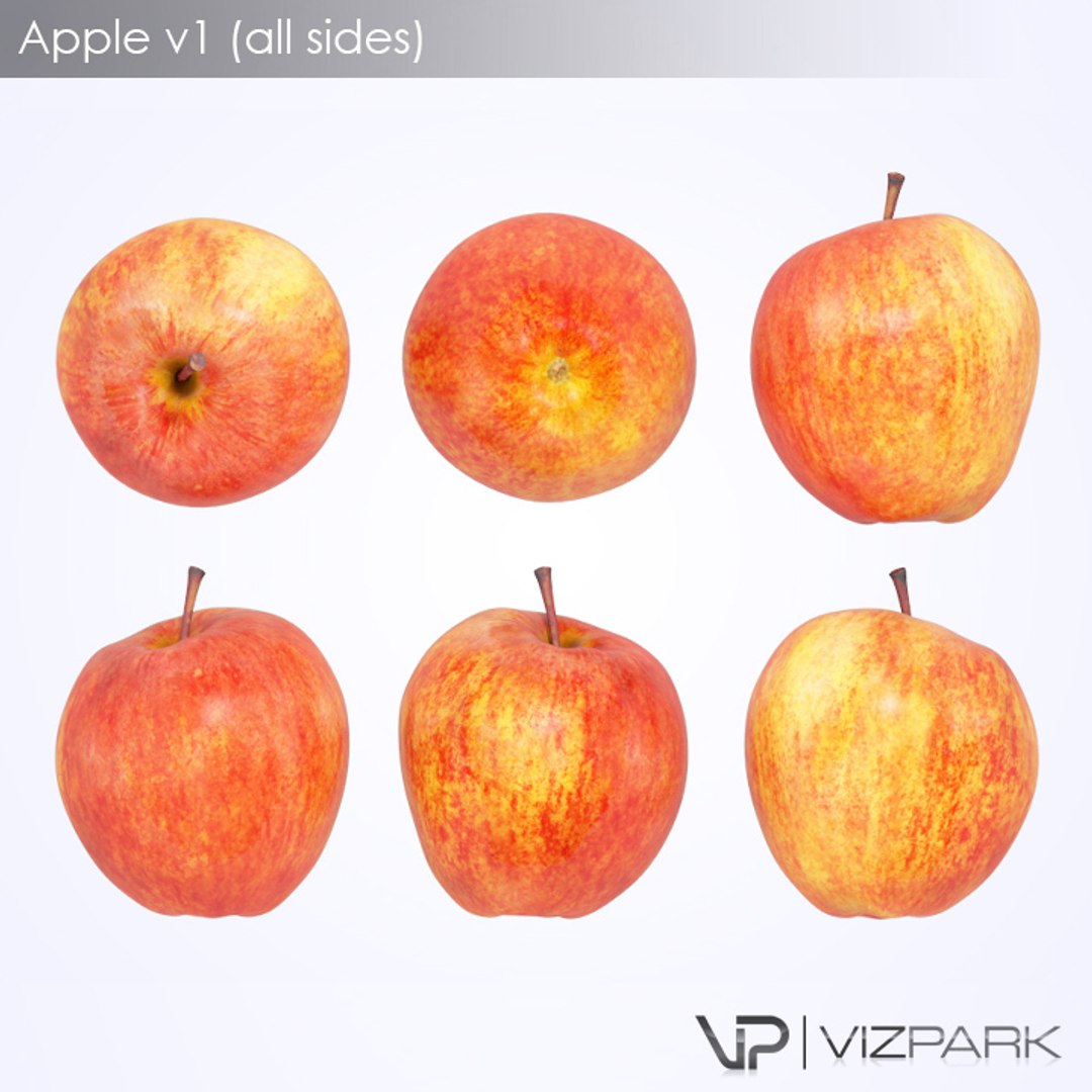 3d Apples Fruit Realistic