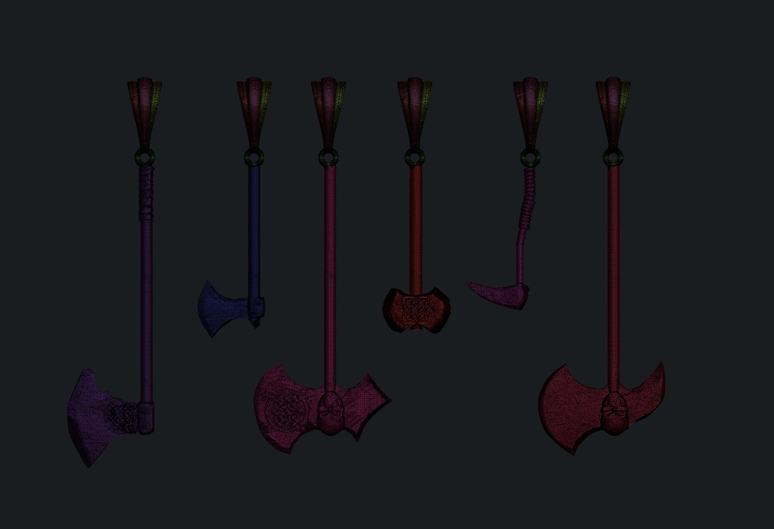 3D model axe collection - TurboSquid 2139773