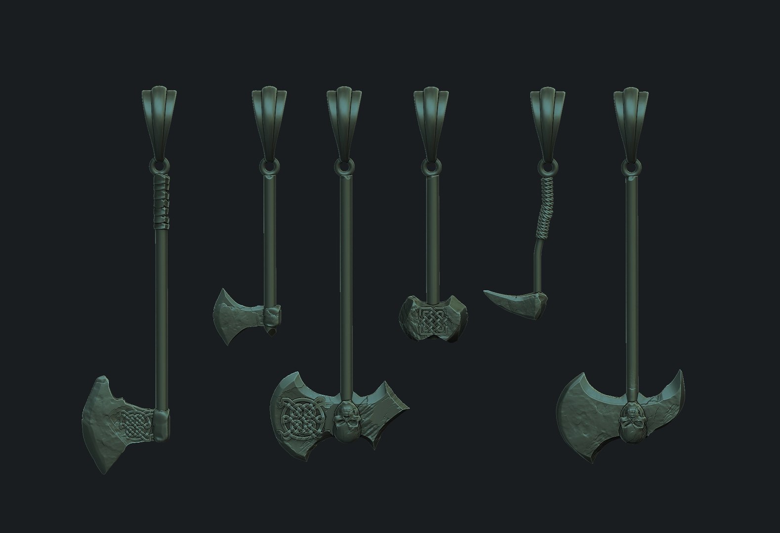 3D model axe collection - TurboSquid 2139773