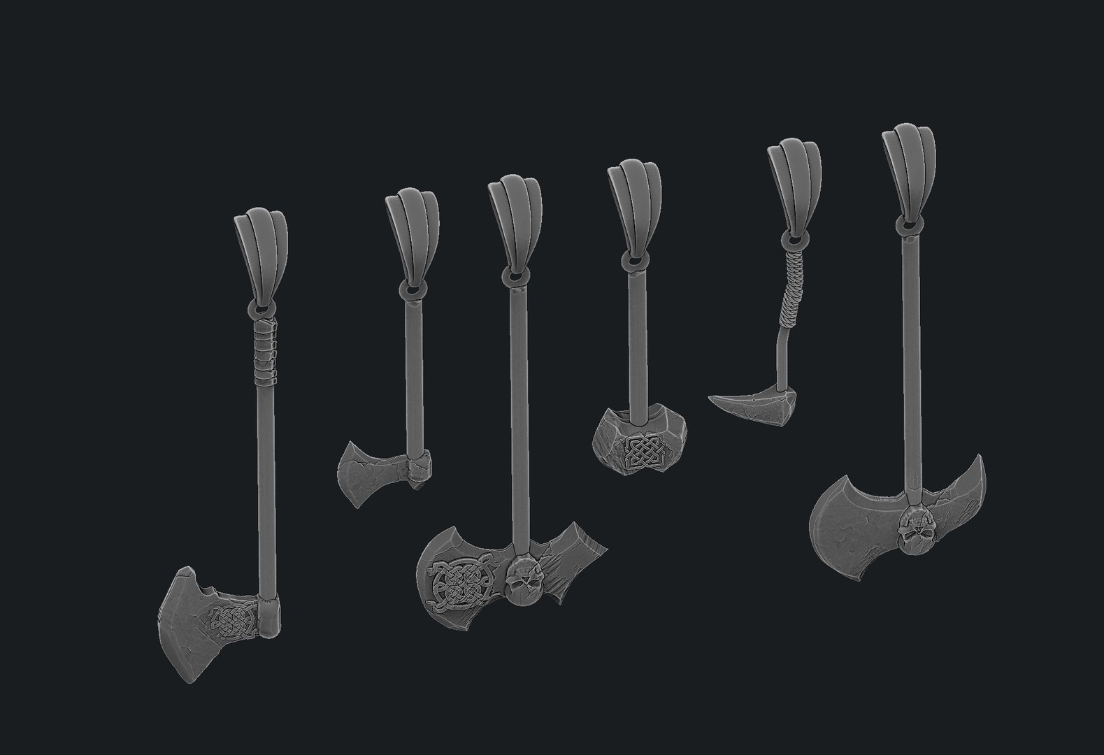 3D model axe collection - TurboSquid 2139773