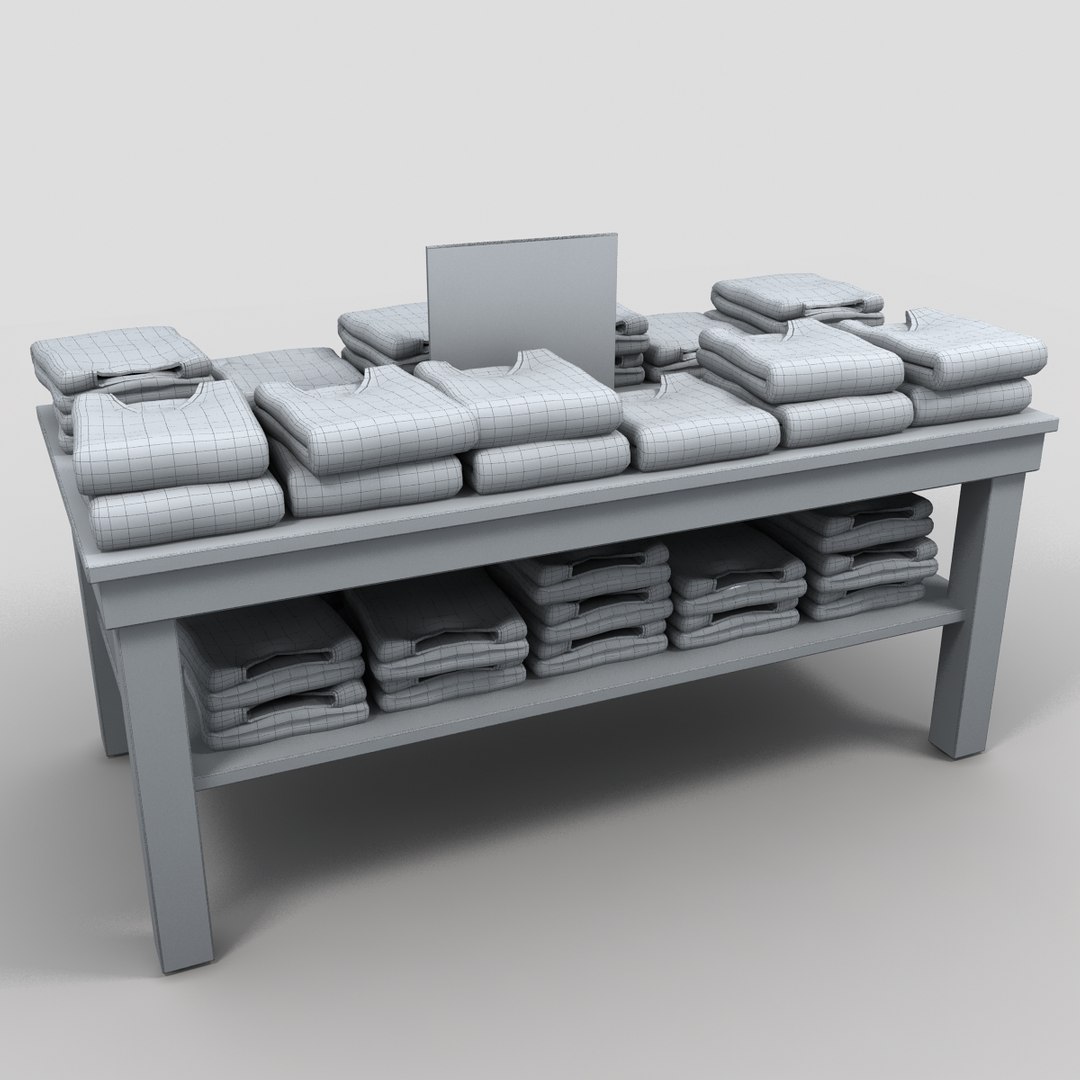 3d Model Women Sweater Table