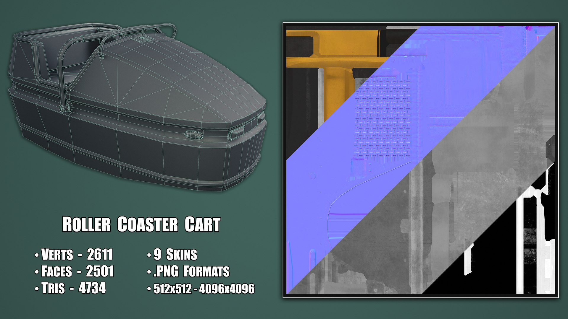 3D Roller Coaster Cart - TurboSquid 2111974